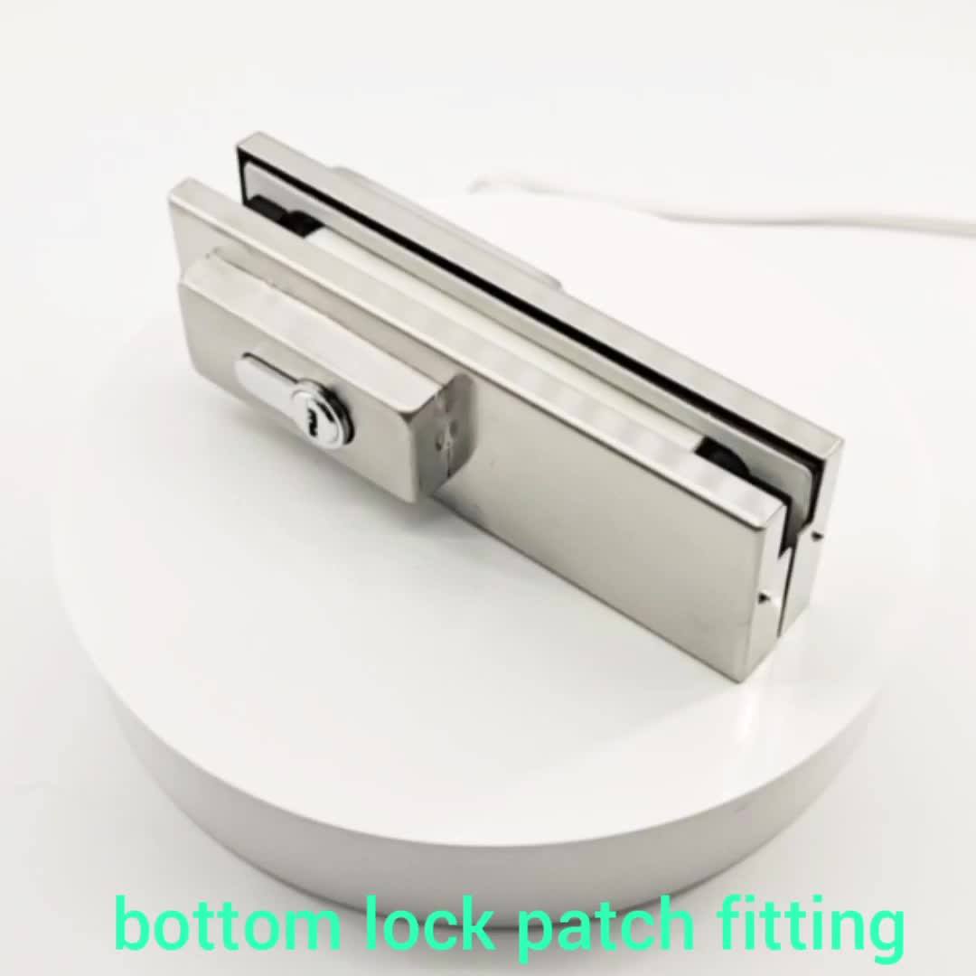 Frameless Glass Door Patch Fitting Bottom Lock Patch Fitting - Buy Lock ...