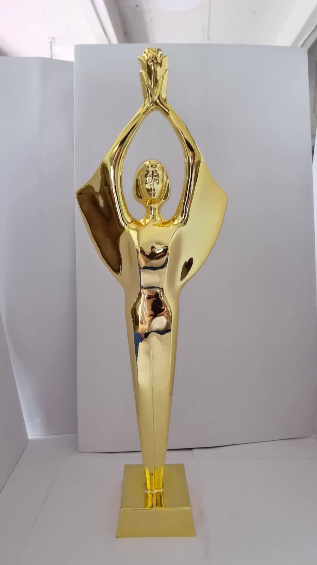 Metal Trophy Factory Customized Metal Champions League Trophies Human ...