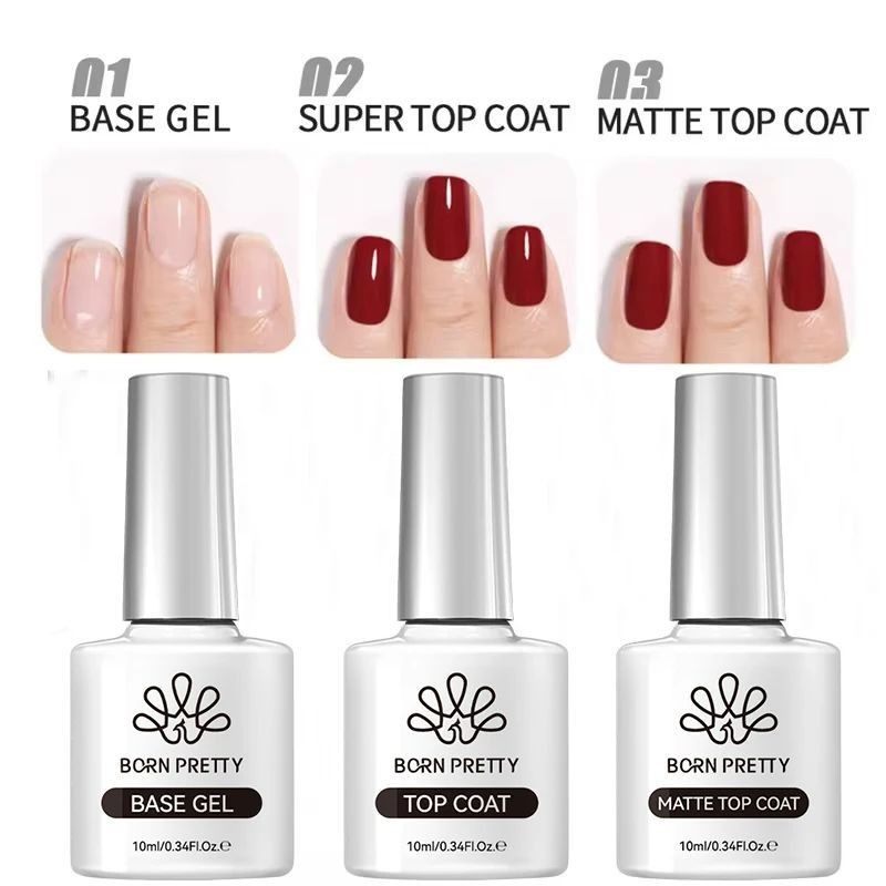 BORN PRETTY 10ML Base Gel Super Top Coat Manicure Matte Top：手部护理的终极解决方案 ...