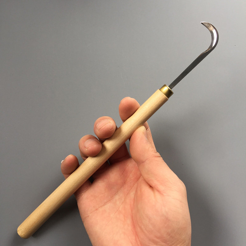 [USD 14.54] Feng Gang Hooker to Fujian hand carved knife woodcut jade ...