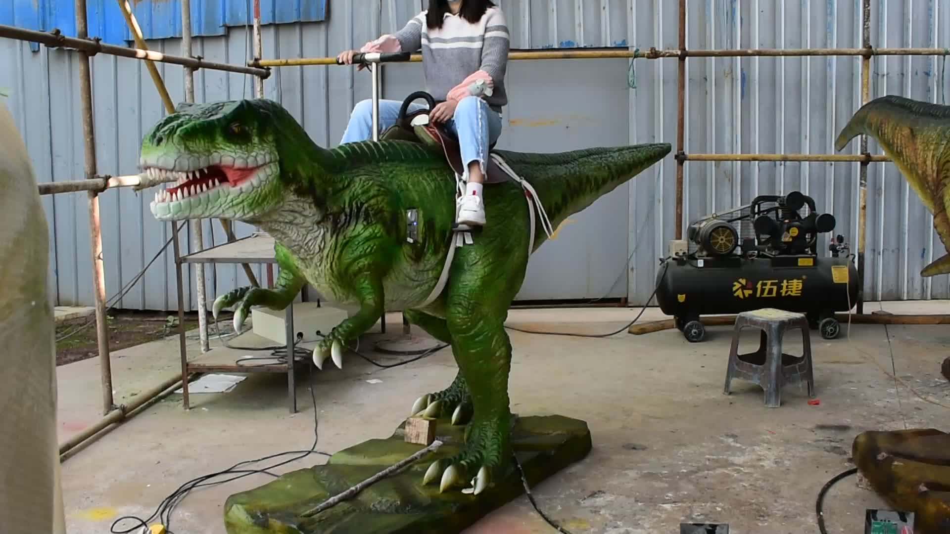 Amusement Park Coin-operated Artificial Mechanical T-rex Animatronic ...