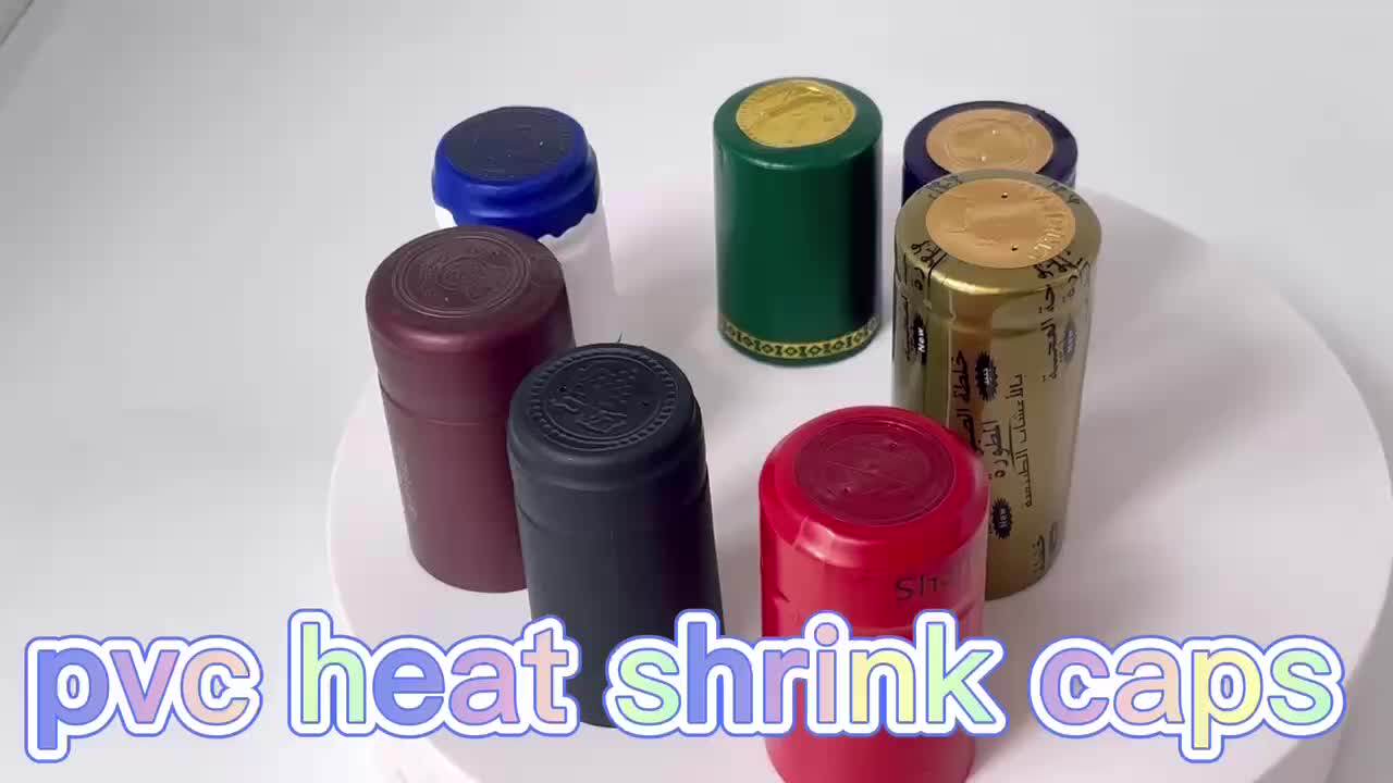 Embossed Logo 30mm Wine Bottle Capsule Shrink Caps Pvc Shrink Capsule ...