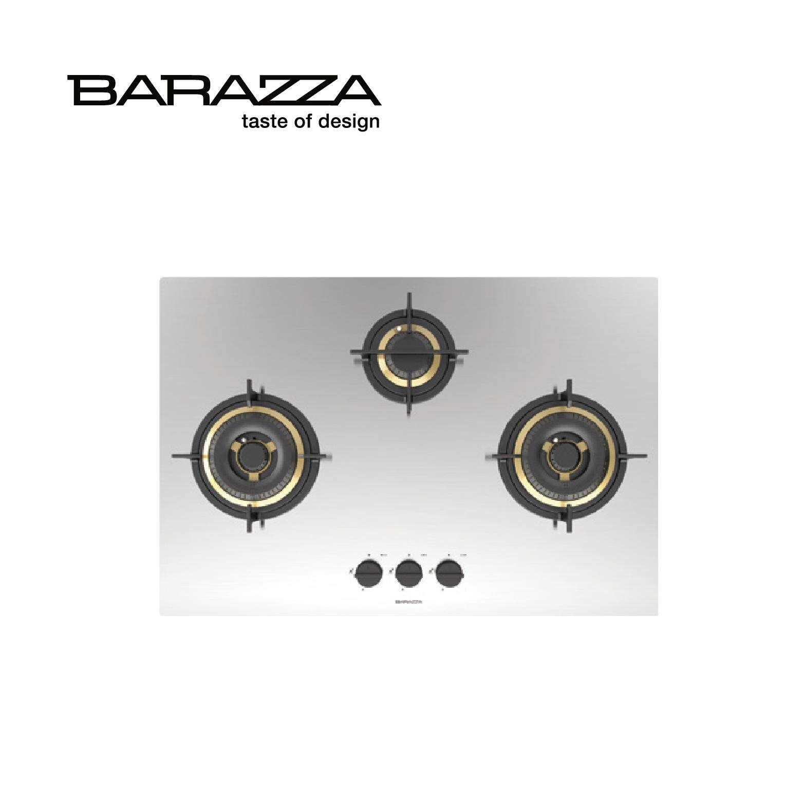 原装意大利Barazza帕拉扎 MOOD系列1PMD73-CN嵌入式三眼燃气灶