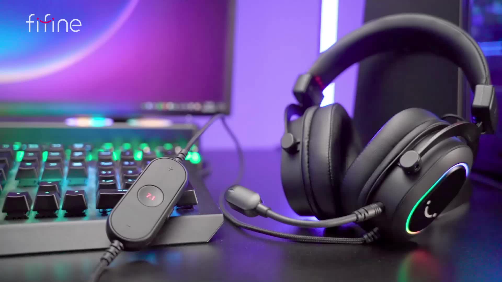 Fifine H6 RGB Gaming Headset - Superior 7.1 Surround Sound