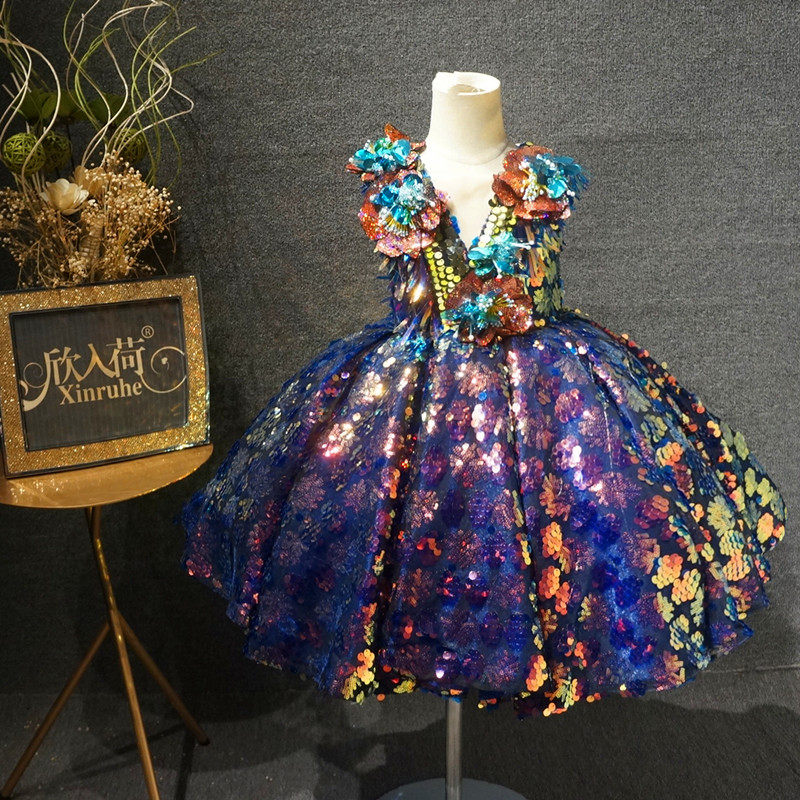 Xin into the lotus children's dress short unkempt skirt princess dress ...