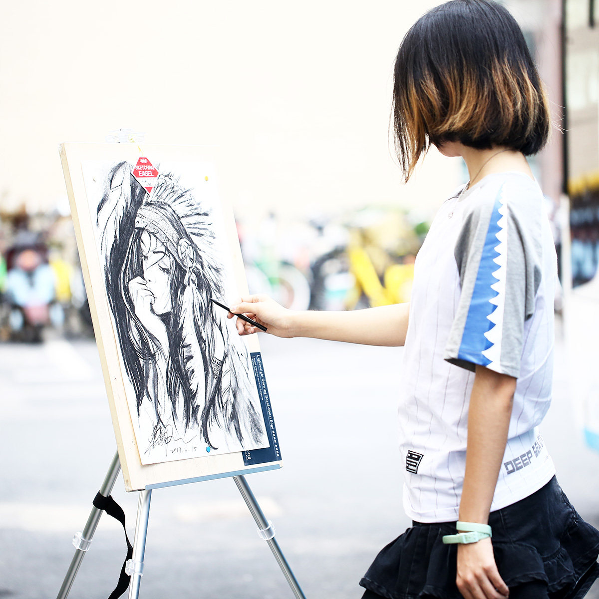Japan Holbein Holbein WL-63 113 aluminum easel sketching watercolor ...
