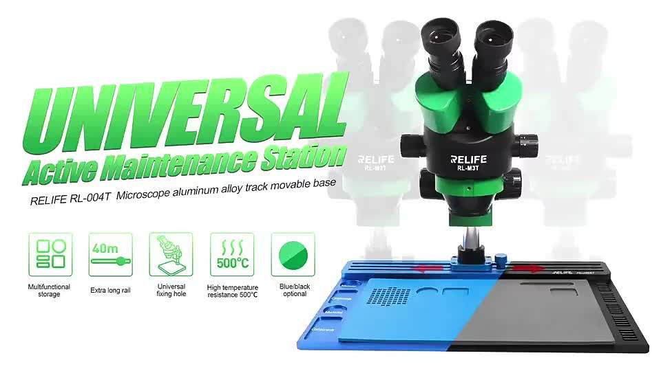 Relife Rl-004t Microscope Aluminum Alloy Track Movable Base For Repair ...