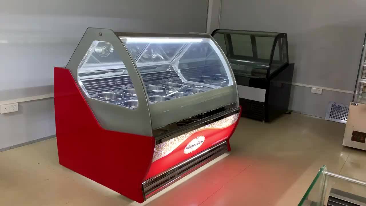 Small Luxury Counter Top Italian Mini Gelato Ice Cream Fridge ...