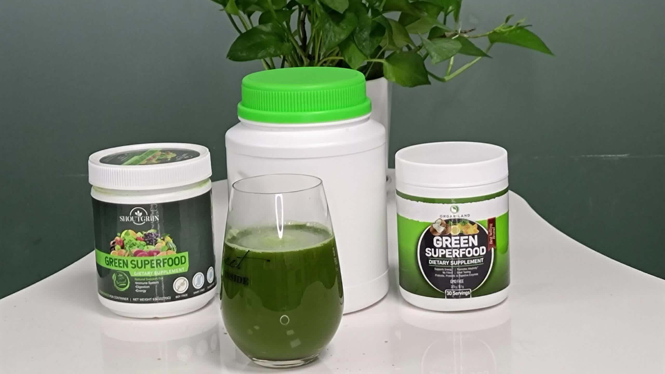 Amazon Hot Sale Green Superfood Powder Blend Super Green Food Boost ...