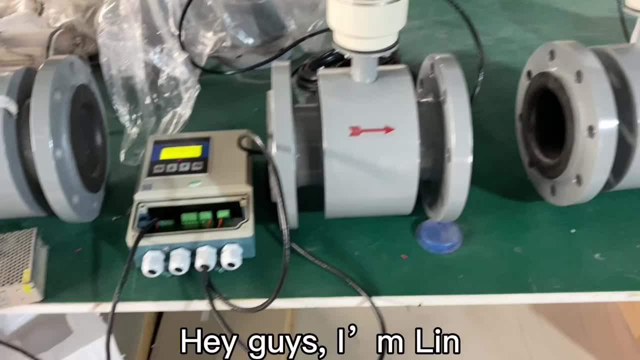 Dn100 Dn150 Rubber Liquid Magnetic Flowmeter Rs485 Sewage Sea Water ...