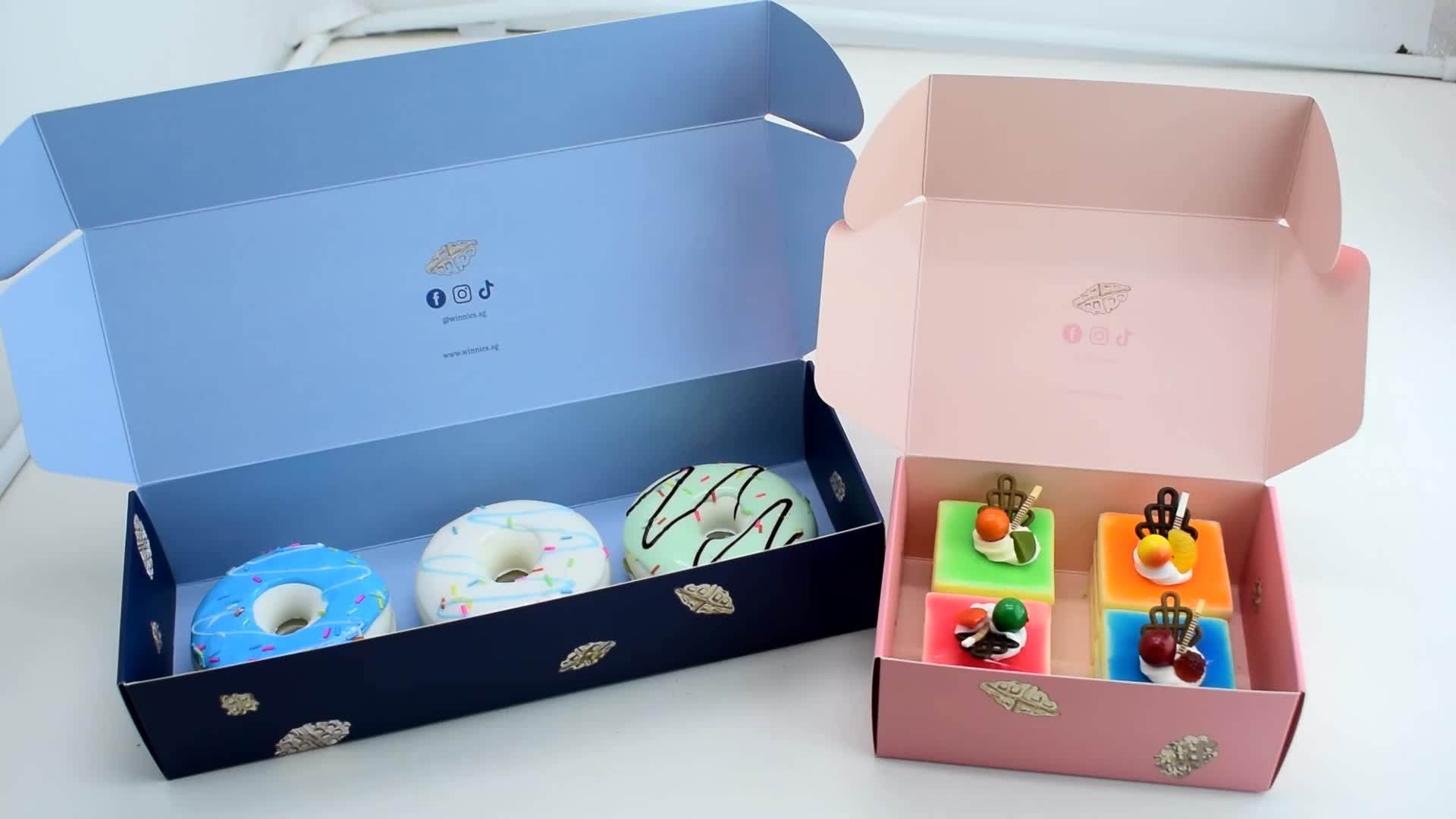 Eco Friendly Takeout Tall Bento Cake Kraft Box Cookies Candy Crepe ...