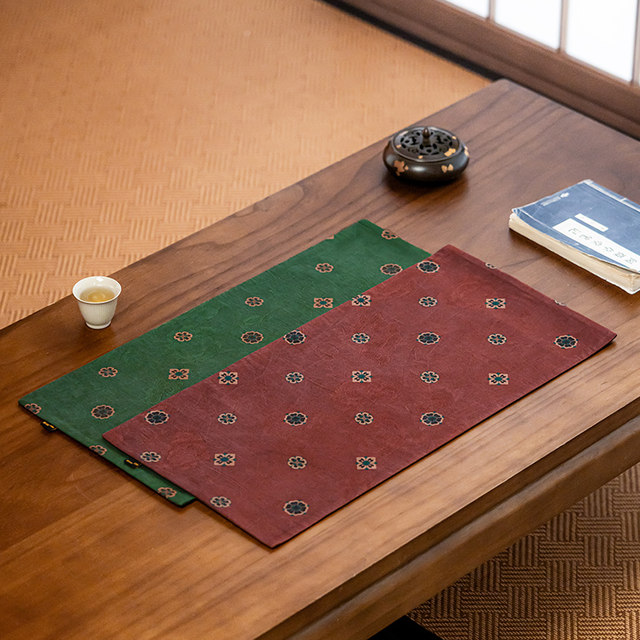 Chinese high-end Xiangyun yarn tea mat, retro waterproof dry bubble mat ...