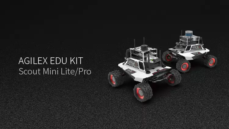 松灵机器人SCOUT MINI LITE ROS智能教学套件 教育用智能车开发 科研机器人教学 智能开发套件灰色