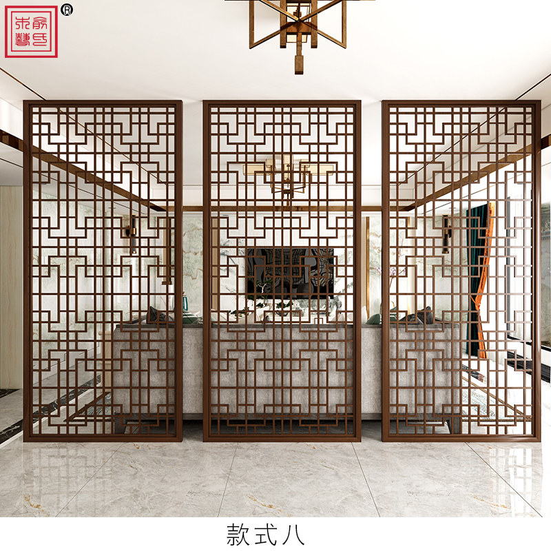 [USD 51.07] Dongyang wood carving new Chinese style screen partition ...