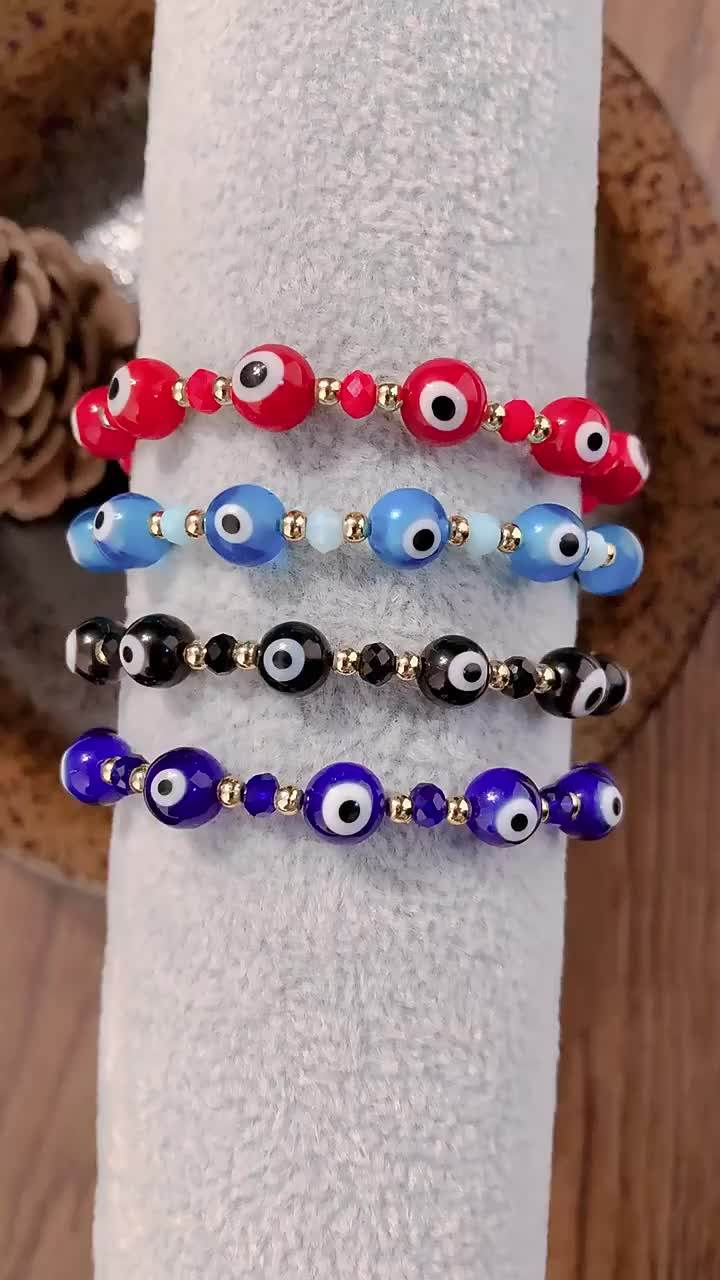 10pcs/lot Handmade Blue Eye Good Luck Pulseras 7 Knots Red String ...