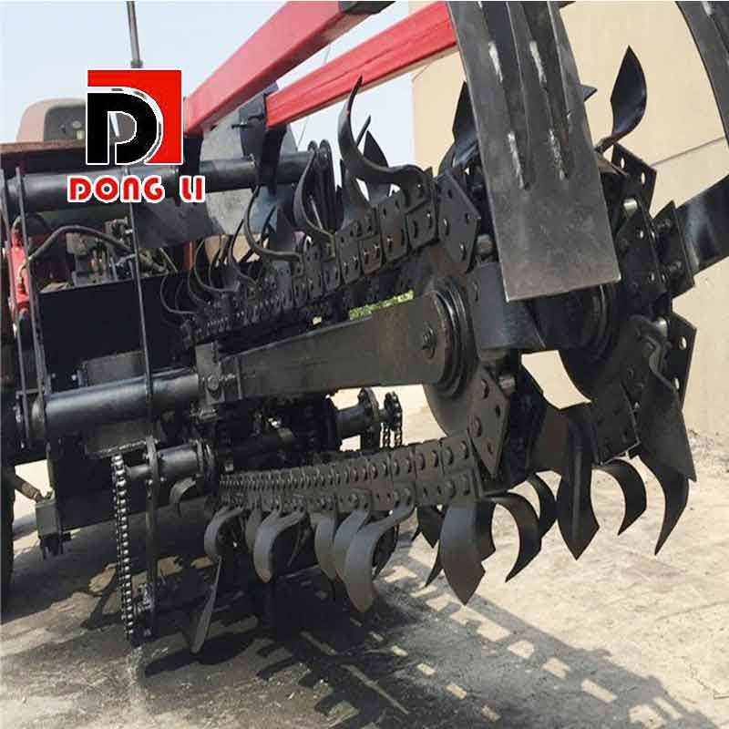 Large small chain strip type agricultural digging ditch machine cement ...