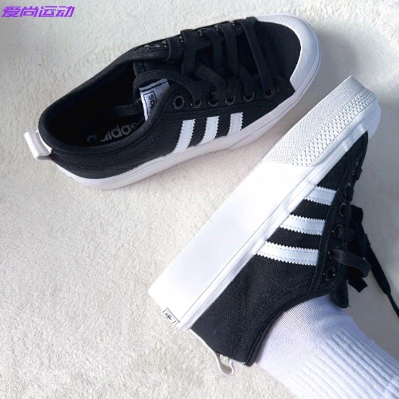 阿迪达斯三叶草NIZZA：复古潮流新宠，CQ2332/CQ2333低帮帆布鞋引领街头新风尚！👟 -帆布鞋-淘宝百科网