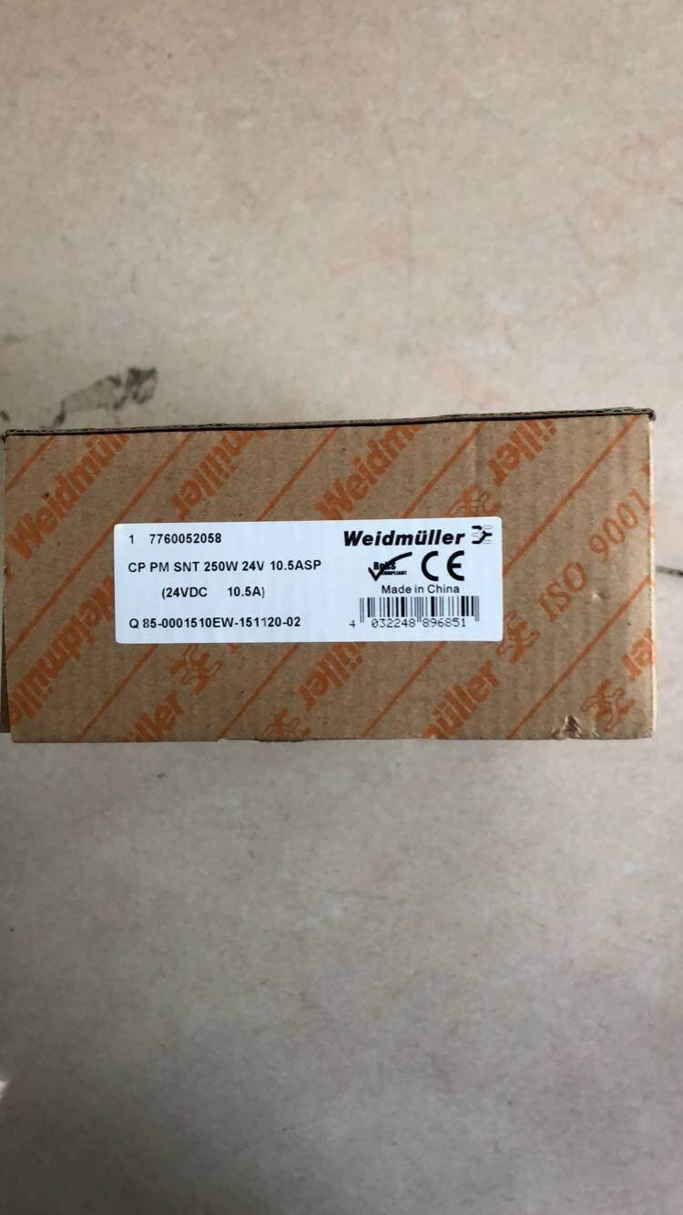 魏德米勒平板开关电源7760052058 CP PM SNT 250W 24V 10.5A SP