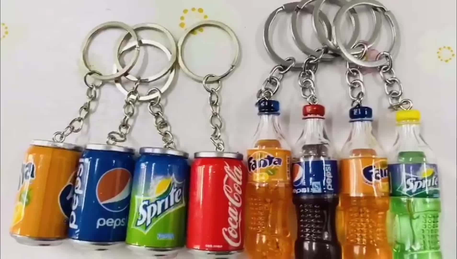 Novelty Miniature Cola Pepsi Keychain Beverage Bottle Can-shaped ...