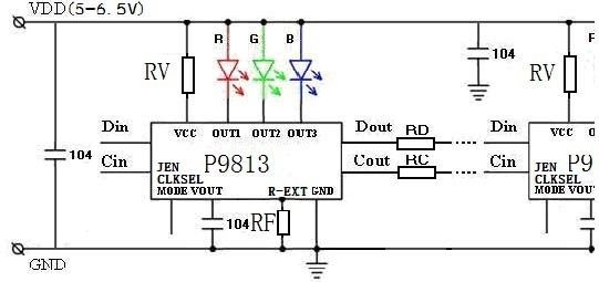 P9813专业全彩灯芯片具有256级灰度IC，LPD6803电子元器件热卖-阿里巴巴