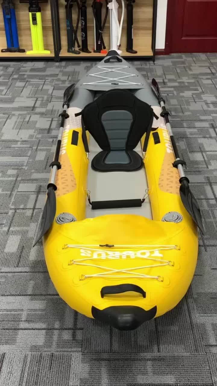 1 Person Drop Stitch Foldable Canoe Boat Whitewater Sea Inflatable ...