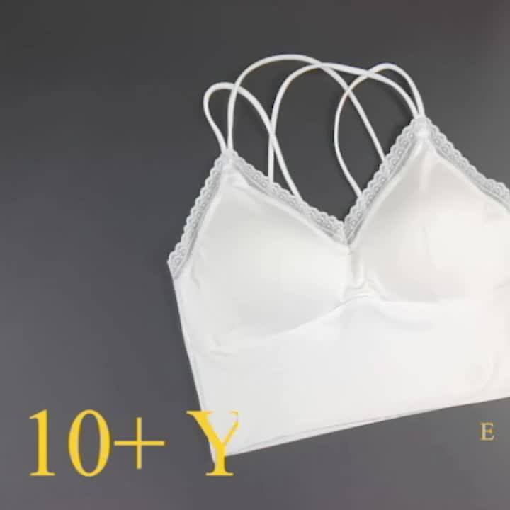 Eazmol Push Up Sexy Black Lace Padded Bra String Bra Mature Women Bra ...