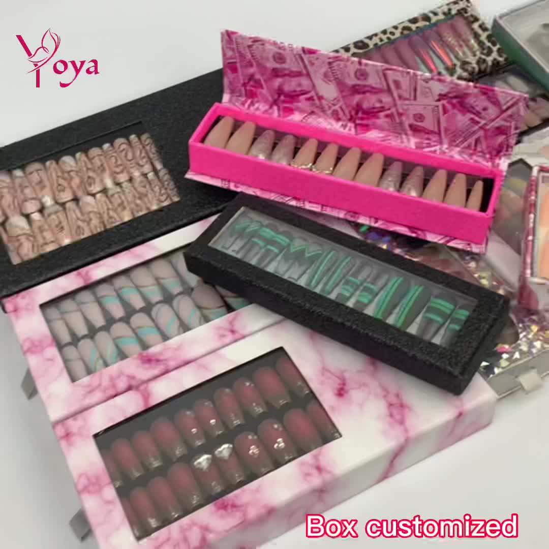 Wholesale Custom Logo Luxury Empty Press On Nails Packaging Box Custom ...