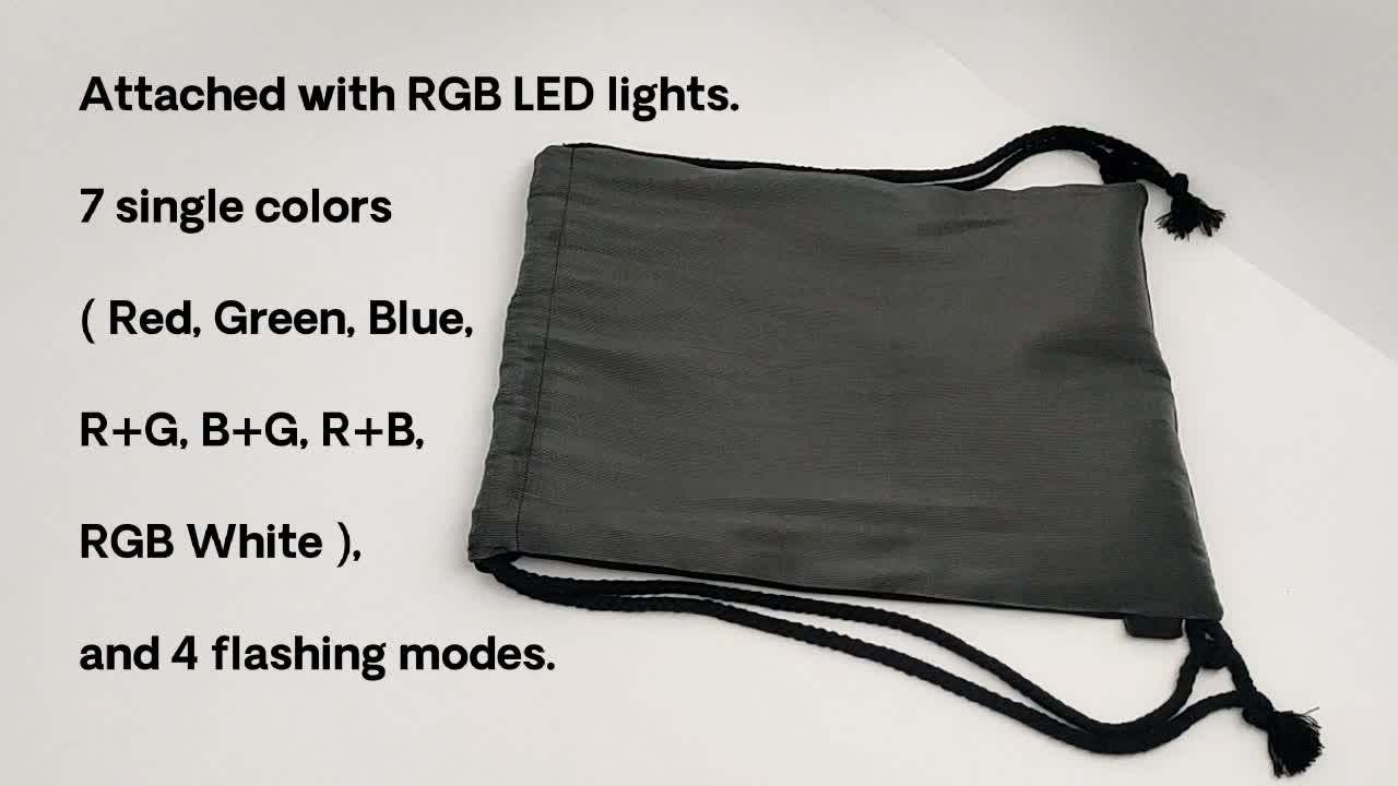 Led Knight Drawstring Backpack Bag - Custom Portable Luminous Fiber ...