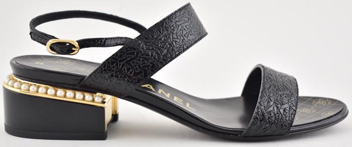 Купить Босоножки Шанель после логотипа жемчуг с цветок камелии шаблон ...