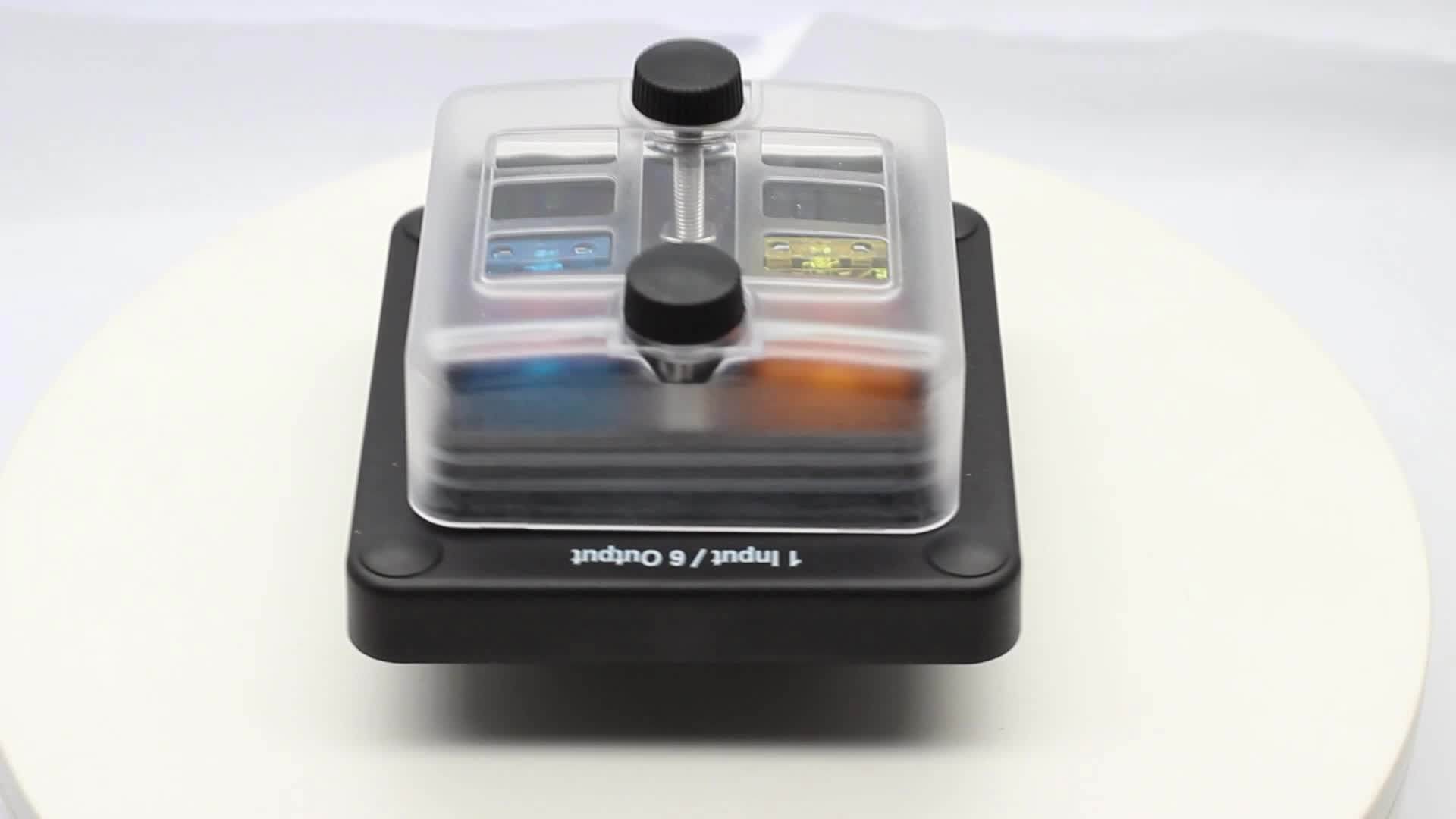 1 Input 6 Output 8 Way Fuse Box With Ip65 Waterproof Protection Cover ...