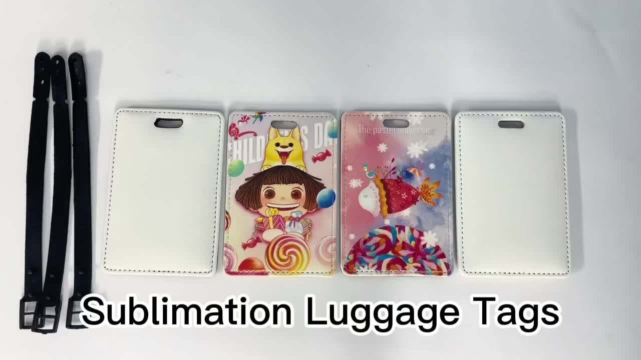 Prosub Sublimation Travel Name Tag Blank Custom Print Pu Leather ...