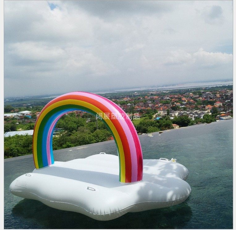 [USD 47.54] Aqua Adult Extra Large 4pax Inflatable Rainbow Cloud Float ...