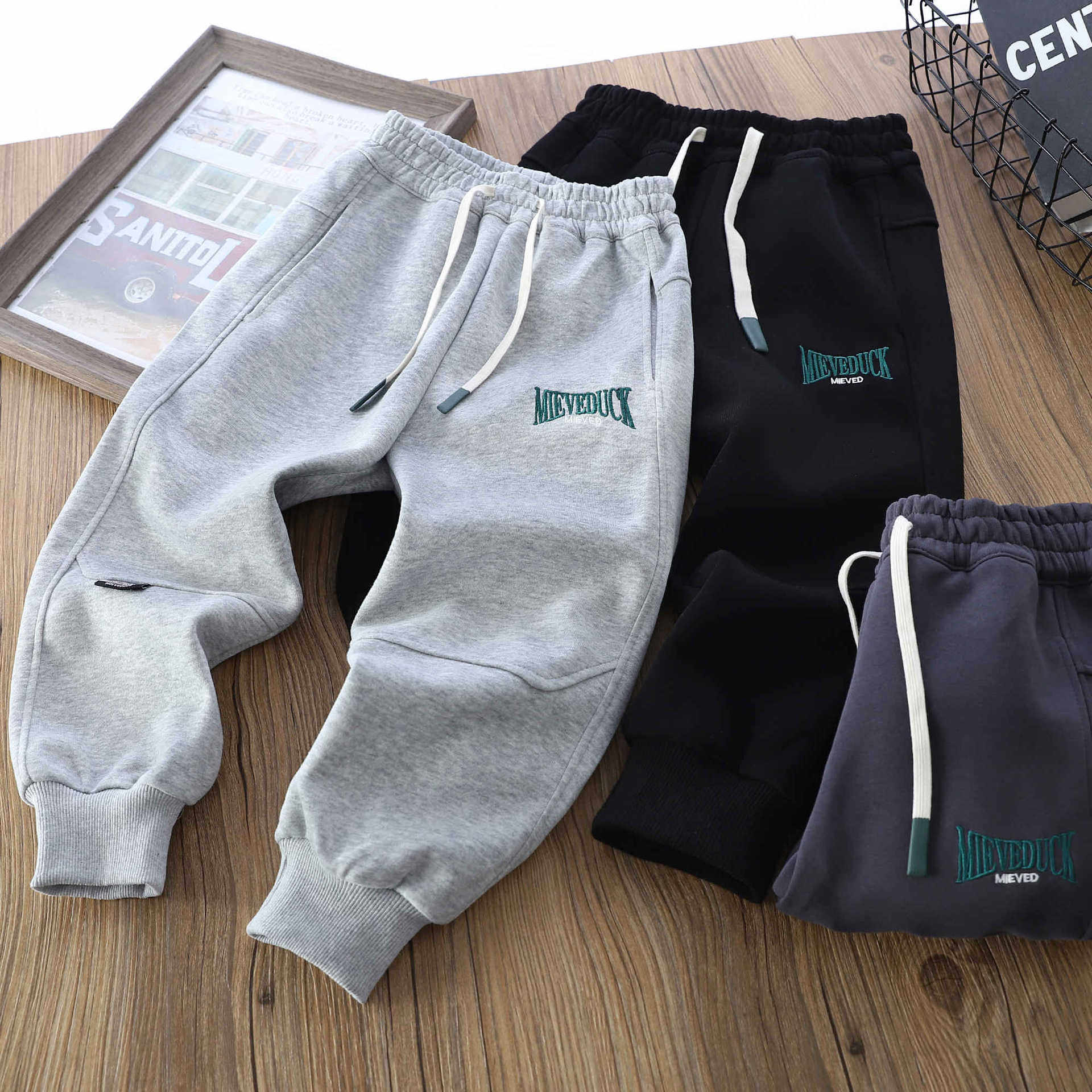MIEVE DUCK 2024秋季中大童 休闲运动针织休闲卫裤 一件-Taobao