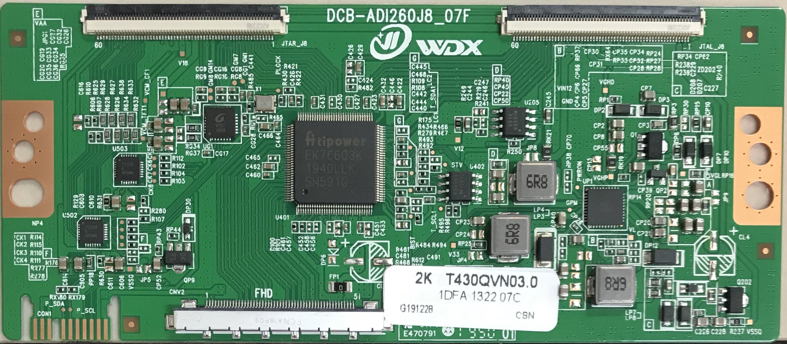 New upgraded version DCB-AD1260J8_07F logic board white barcode ...