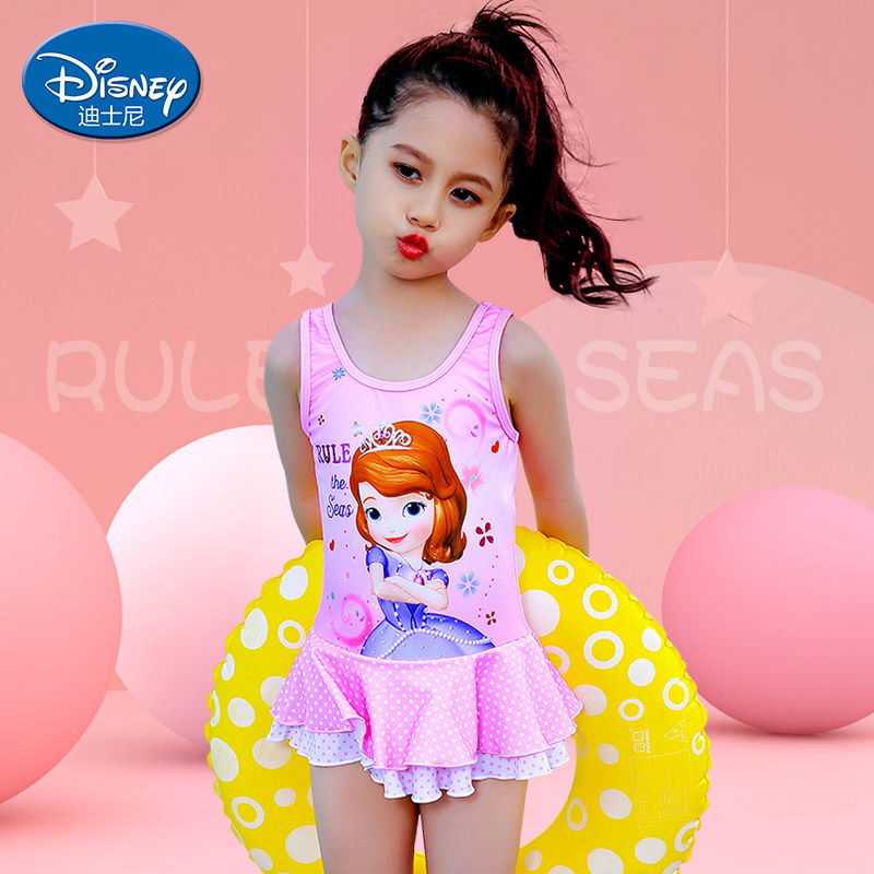 Disney Children's Swimwear Women's Frozen Princess Girl's Cute Cartoon ...