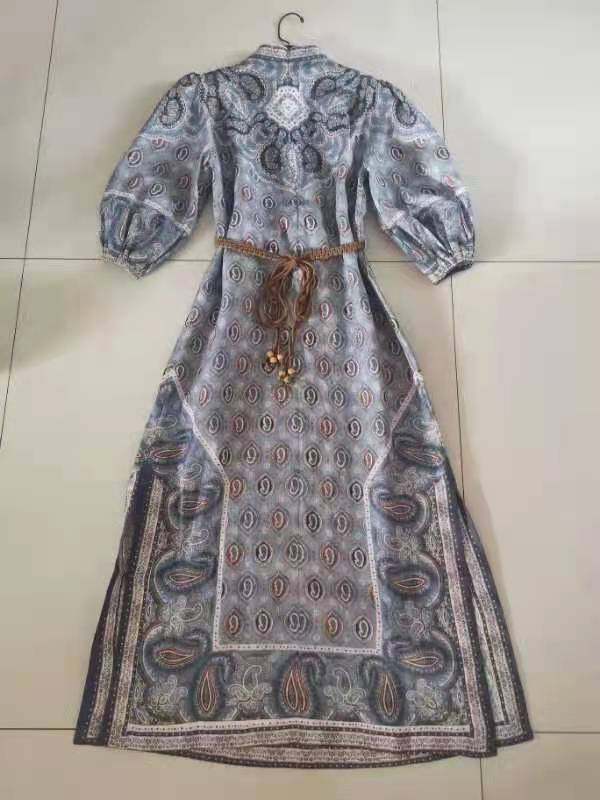 2023 Spring New Holiday Series Button Placket Robe Style with Belt ...