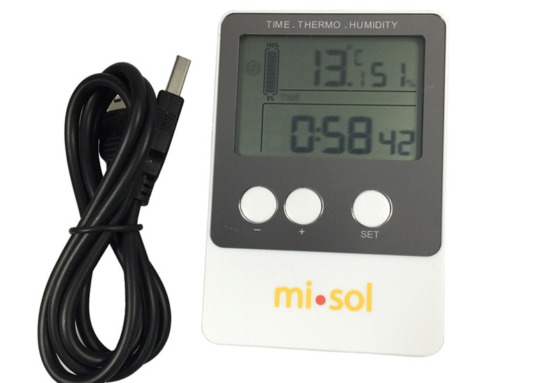 Temperature and humidity recorder connects computer data export ...
