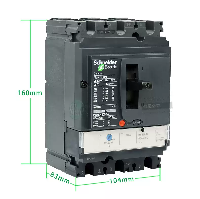 施耐德塑壳断路器空气开关NSX100-160-250 F/N/H/NA NSX400-630 N