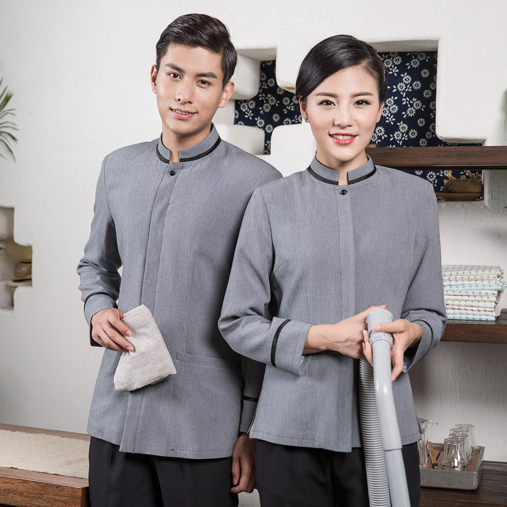 Cleaning clothes Long-sleeved autumn and winter clothes Hotel hotel ...