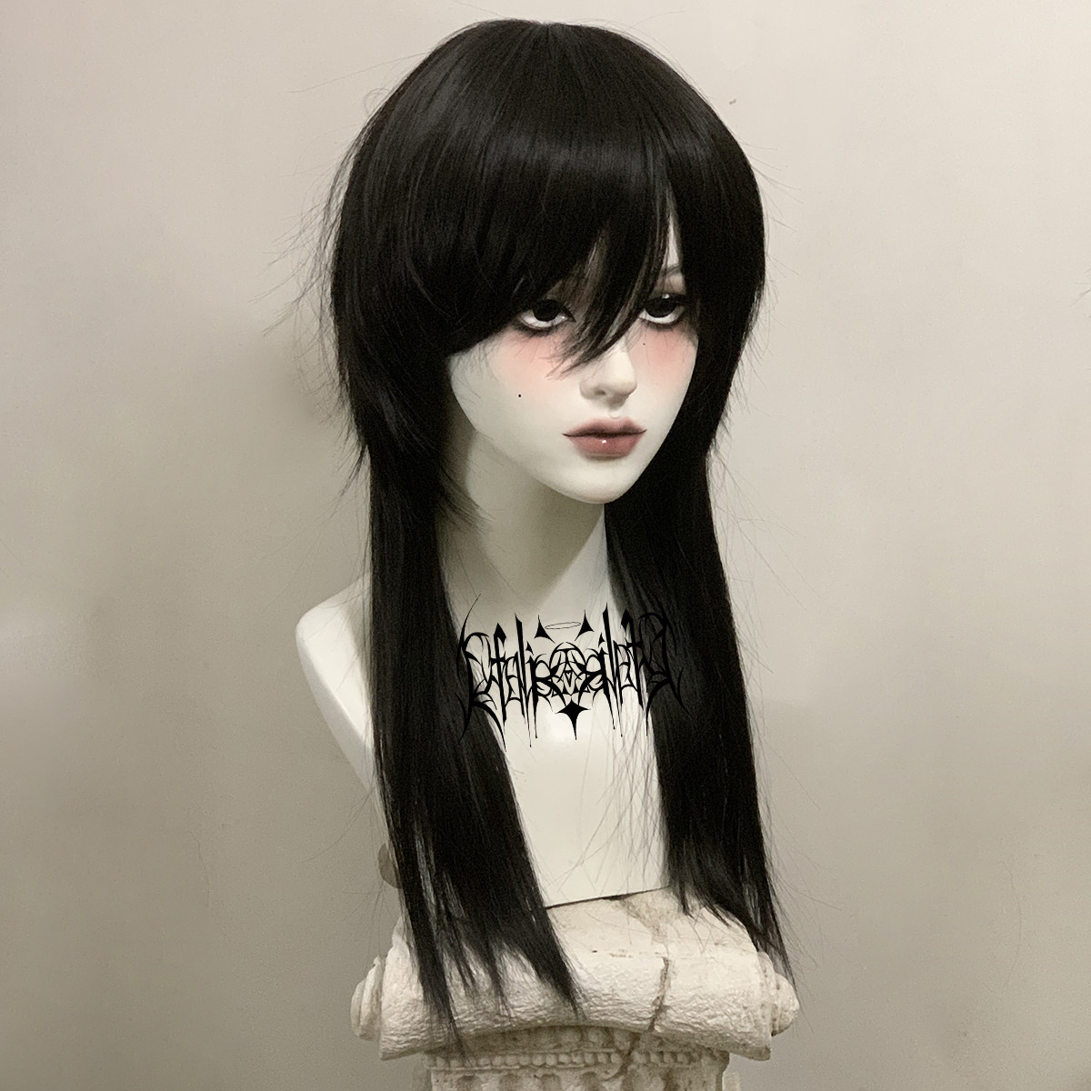 Dark wolf tail wig | Of alice internet celebrity trendy personalized wig 🖤