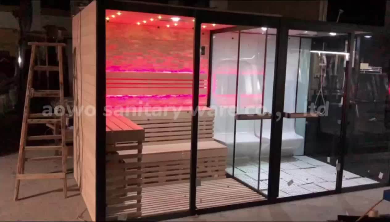 Steam Sauna Combo Prefab Houses Modern Luxury Far Infrared Stone Sauna ...