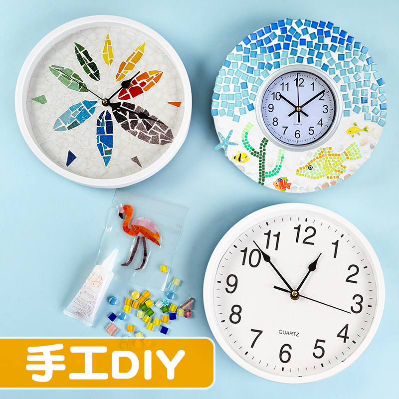 Handmade diy wall clock: silent clock creative collage, create your own ...