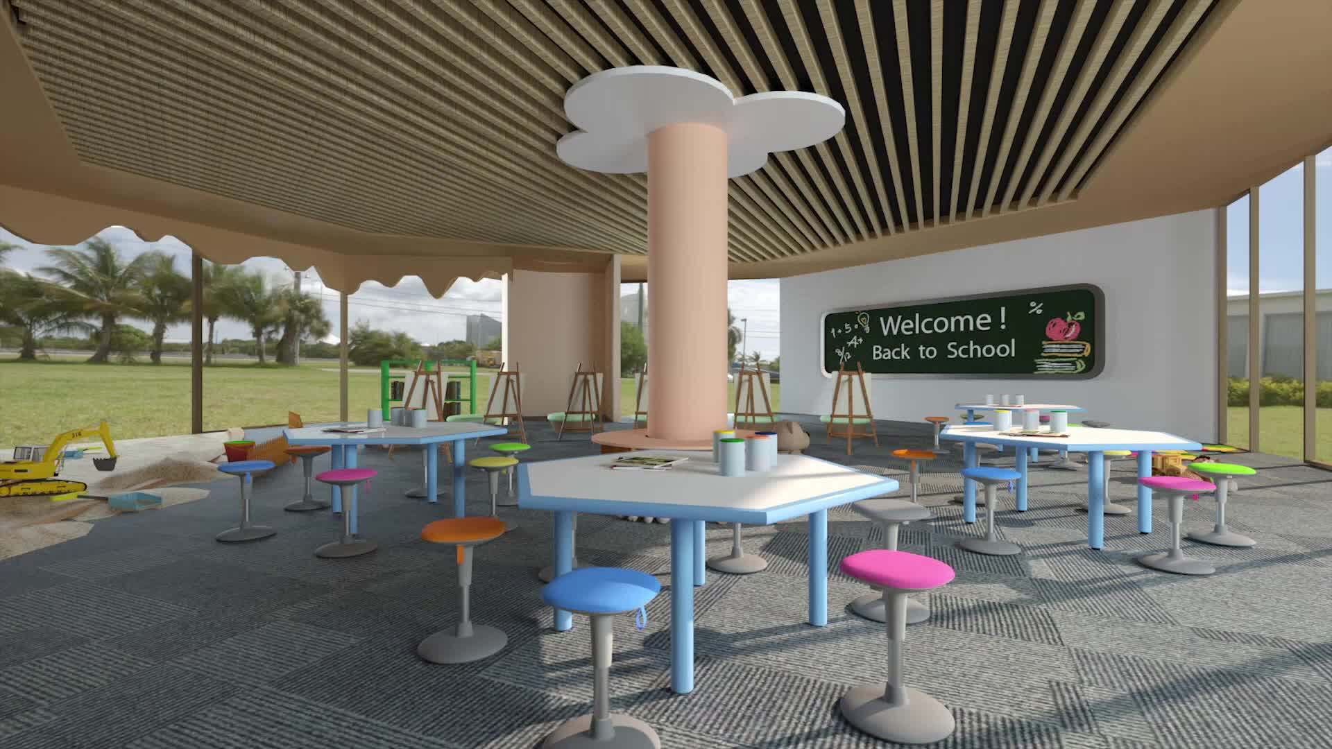 Portable Classroom Height Adjustable Orange Wobble Stool Kids Active ...