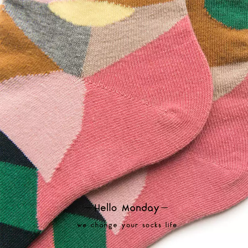 一家潮袜情侣秋冬中筒袜色彩艺术潮抽象小丑时尚街头袜