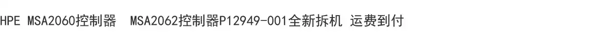 P12949-001 HPE MSA 2060控制器 MSA 2062控制器 P12949-001