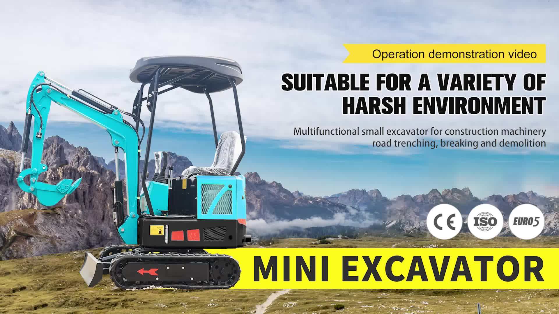 Mini Excavator 1.5 Ton Chinese Mini Digger Cab Chinese Mini Excavator ...