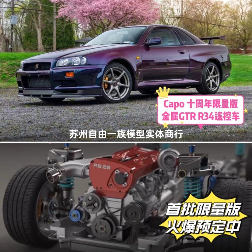 [USD 24.26] 10th Anniversary Limited Edition CAPO GTR R34 1 8 Full ...