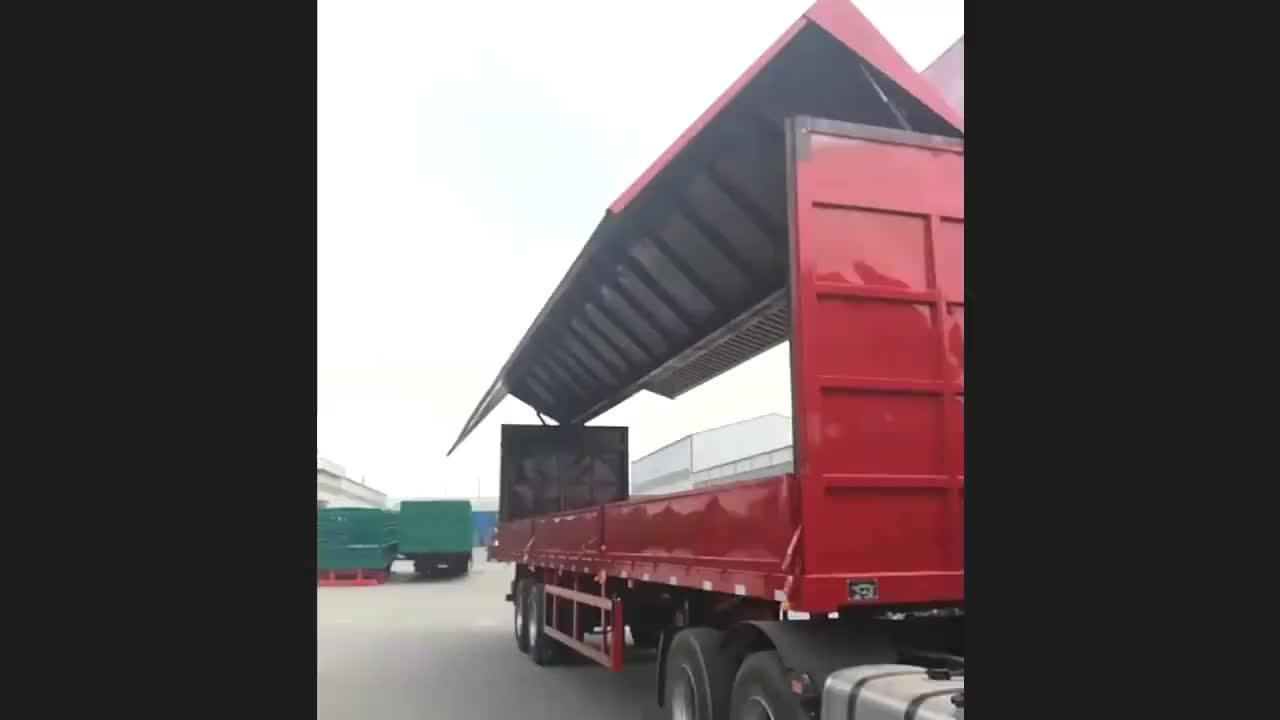 Cylinder Wing Van Wingspan Truck Trailer With Hydraulic Wing Box Van ...