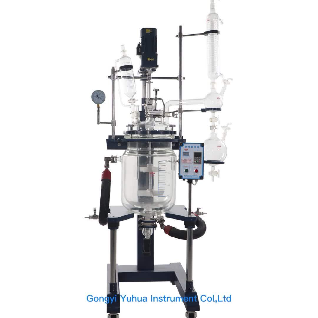 1-100 Liter Glass Jacketed Reactor For Production - Buy 1-100 Liter ...