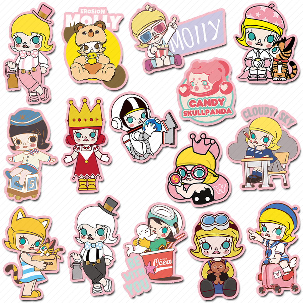 Molly bubble matte stickers, a travel companion for girls 💖